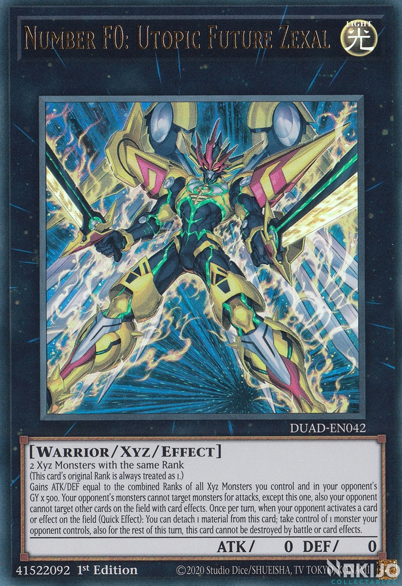 Number F0: Utopic Future Zexal - DUAD-EN042 - Ultra Rare - 1st Edition ...