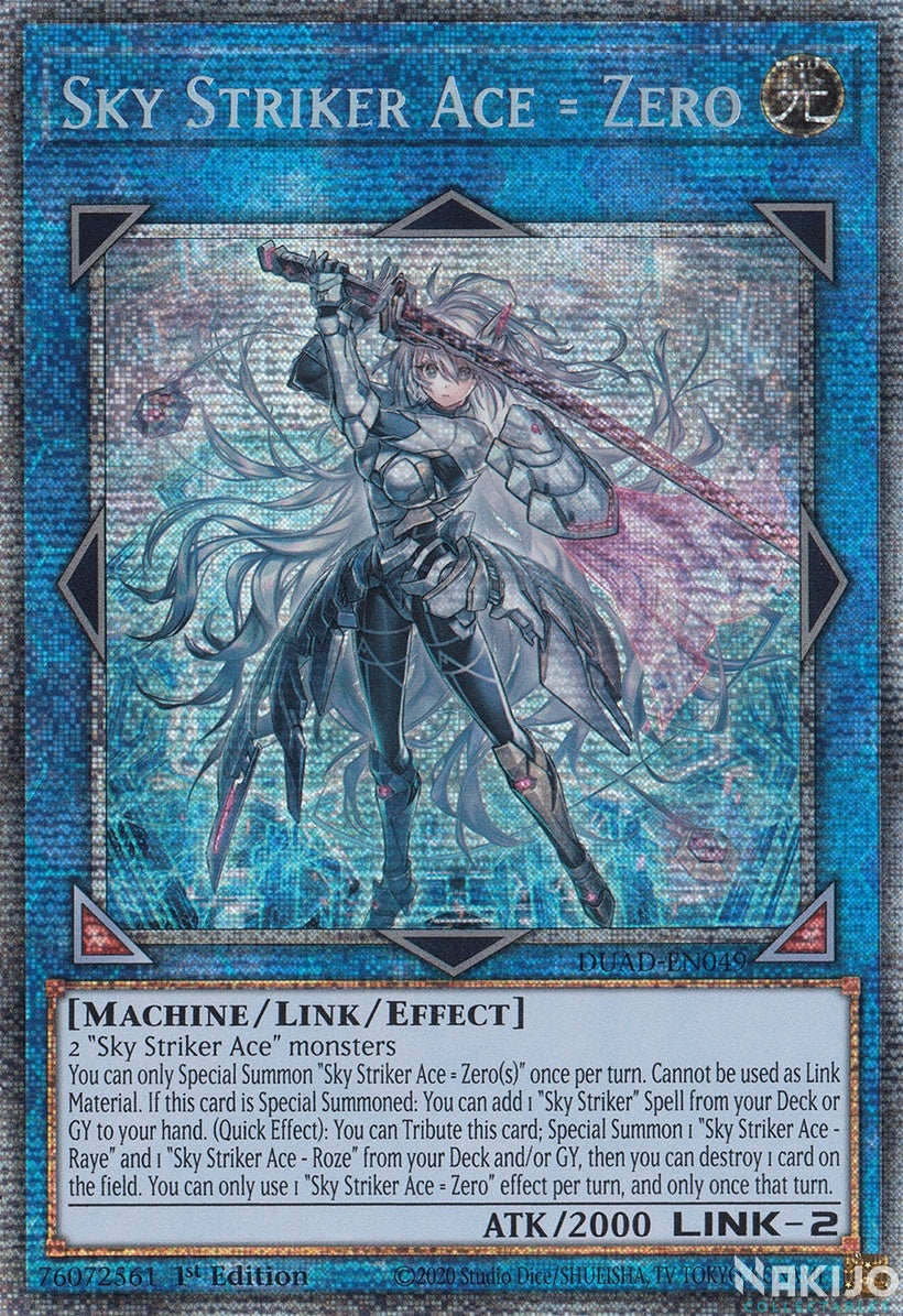 Sky Striker Ace = Zero - DUAD-EN049 - Starlight Rare - 1st Edition – Nakijo