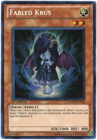 Fabled Krus - HA03-EN002 - Secret Rare - 1st Edition - American Print ...